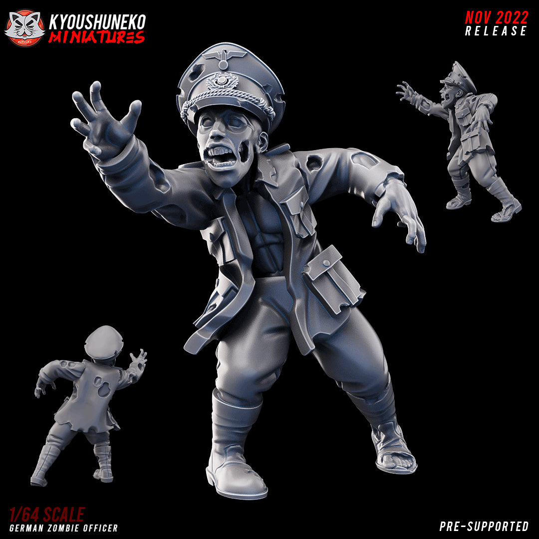 German Zombie Officer ww2 - Kyoushuneko Miniatures – CreativityCavePrint
